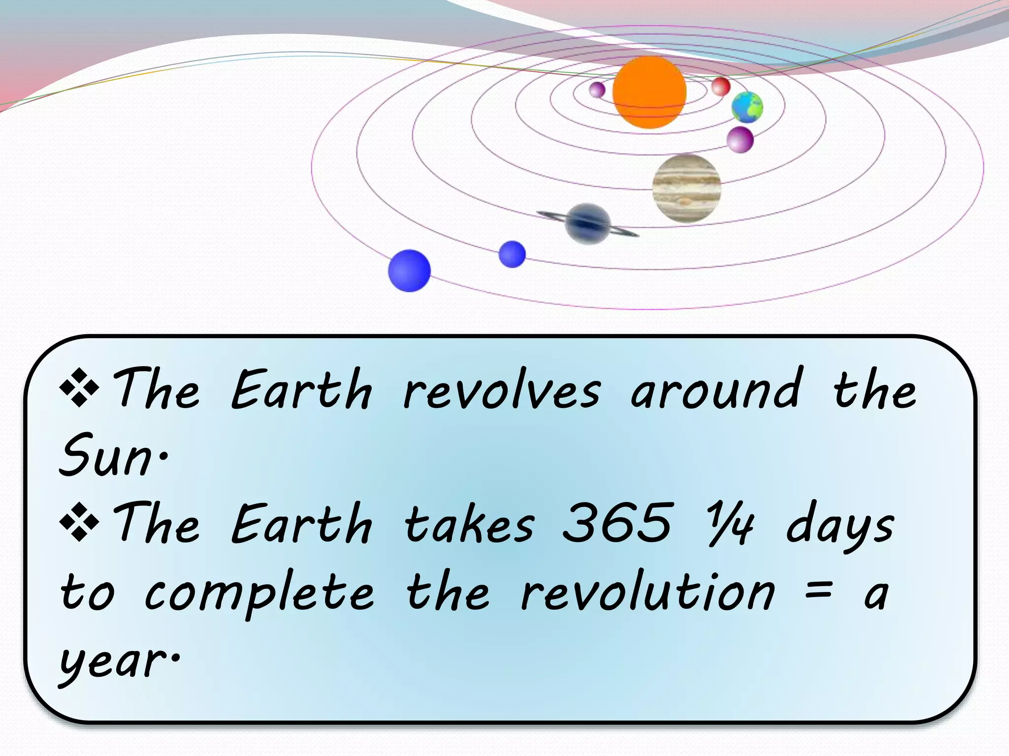 Motion of the earth | PPTX