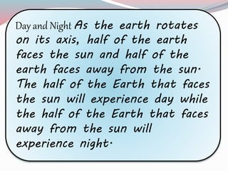 Motion of the earth | PPTX