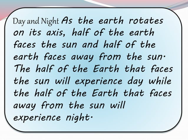 Motion of the earth | PPTX