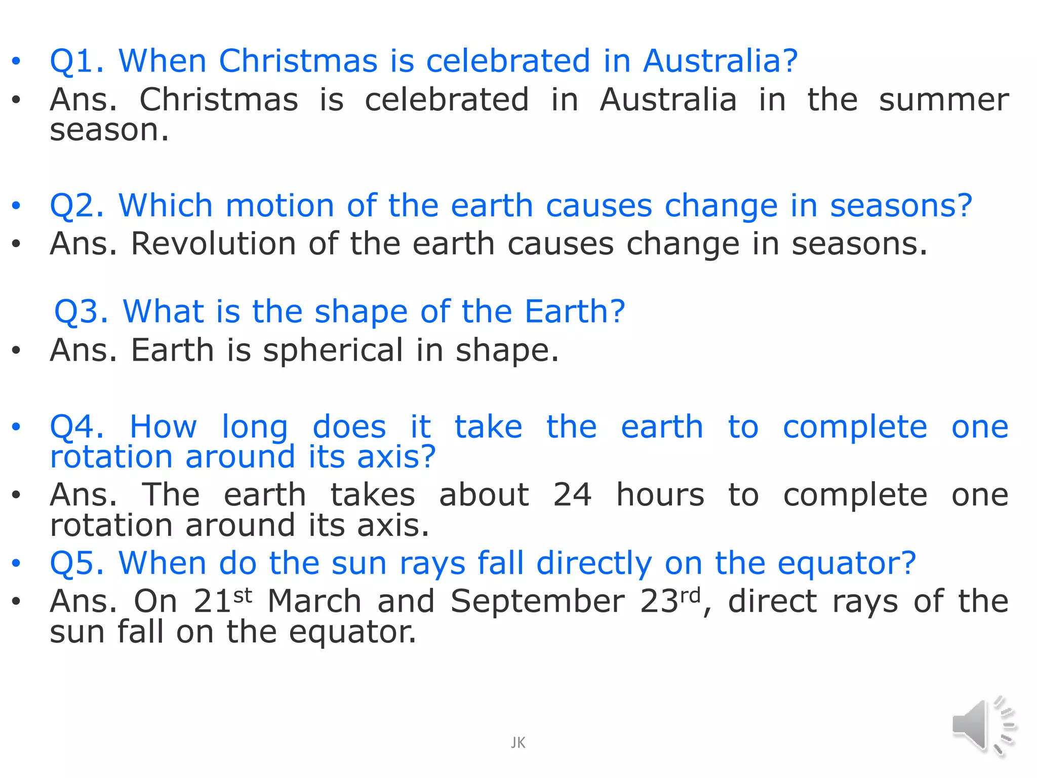 Motion of the earth | PPT