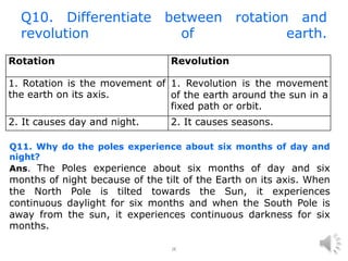 Motion of the earth | PPTX