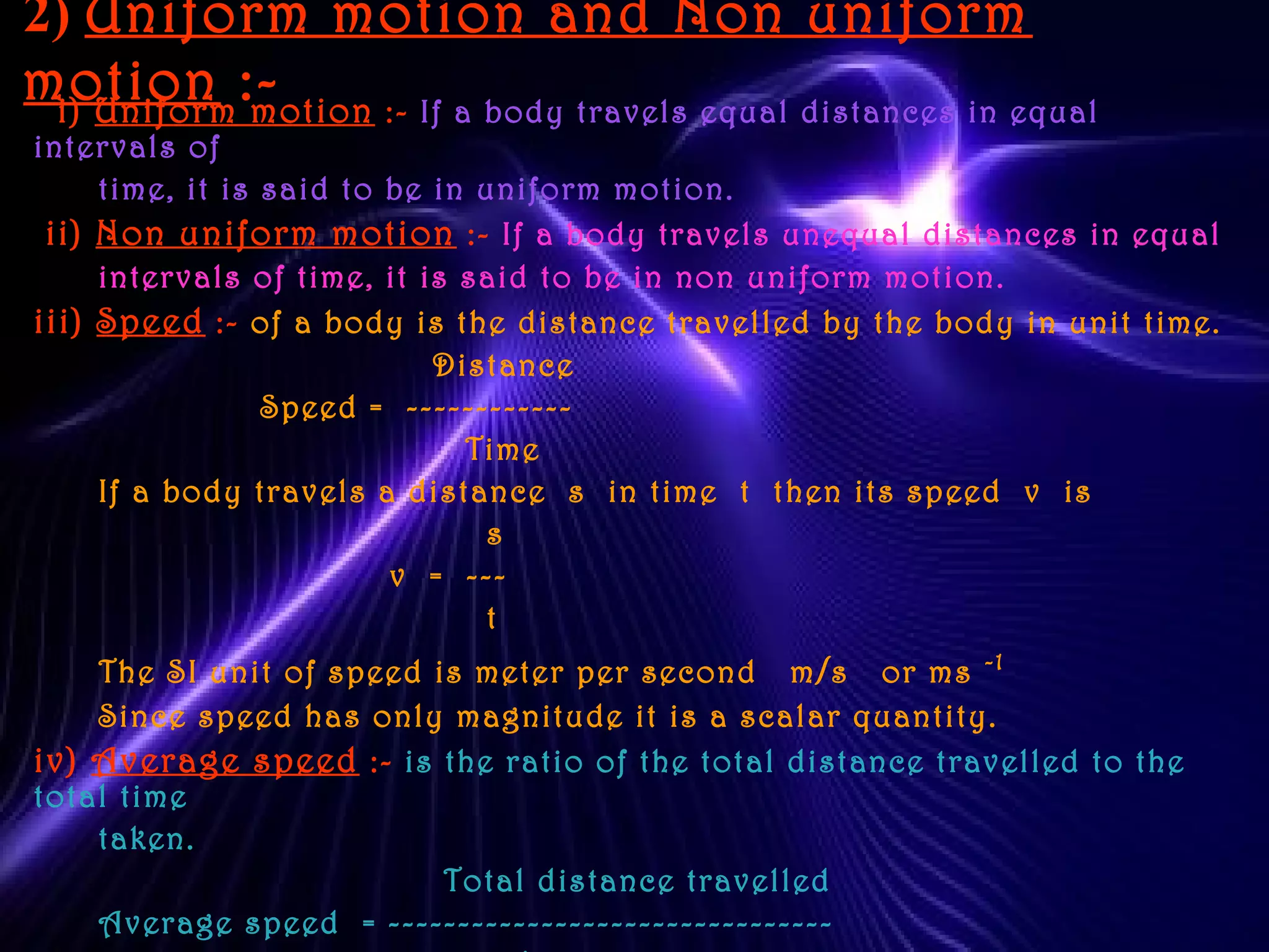Motion science ppt | PPT
