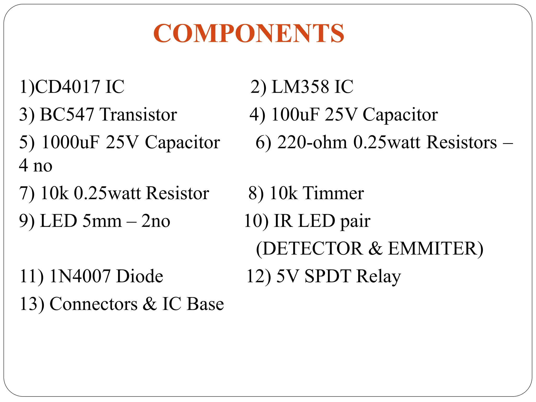 motion sensor light using CD 4017 and IR sensor.pptx