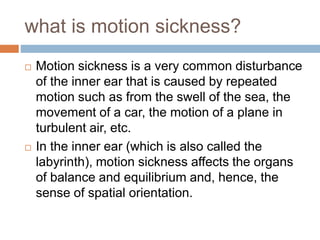 Motion sickness | PPTX