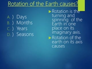 Motions of earth | PPTX
