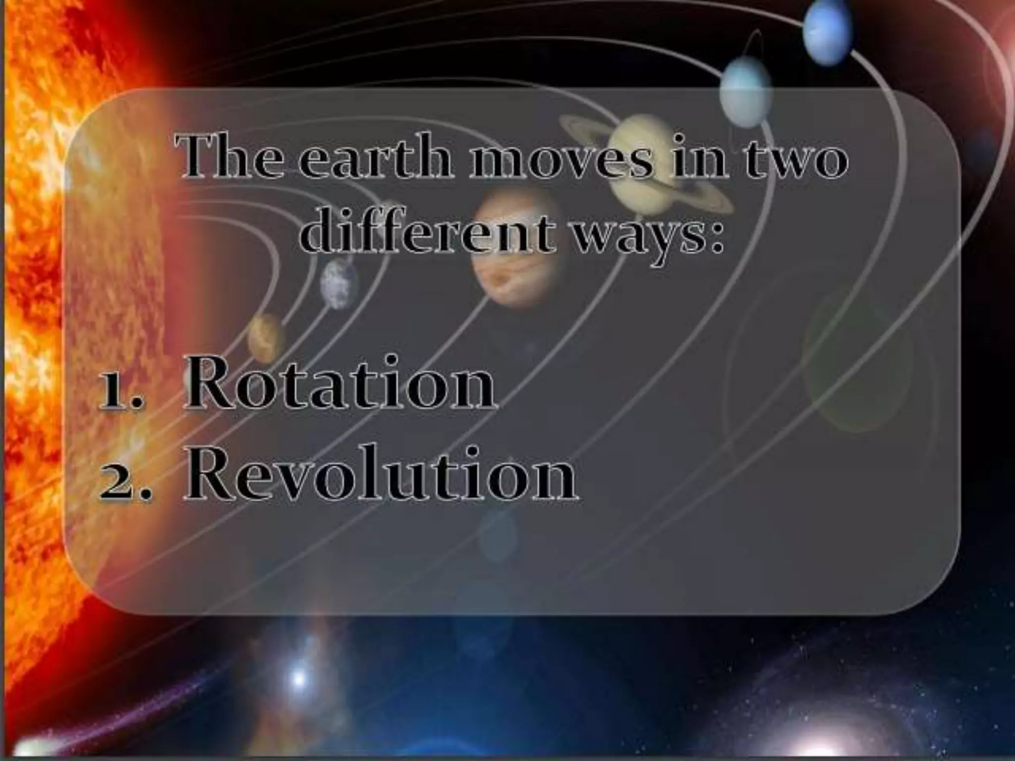 Motions of earth school level | PPT