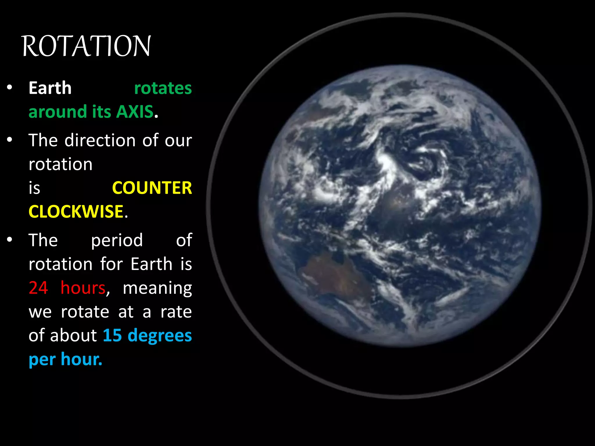Motions of earth school level | PPT