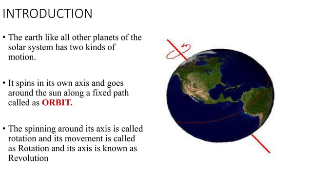 Motions of the earth | PPTX | Geography | Science