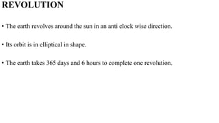 Motions of the earth | PPTX