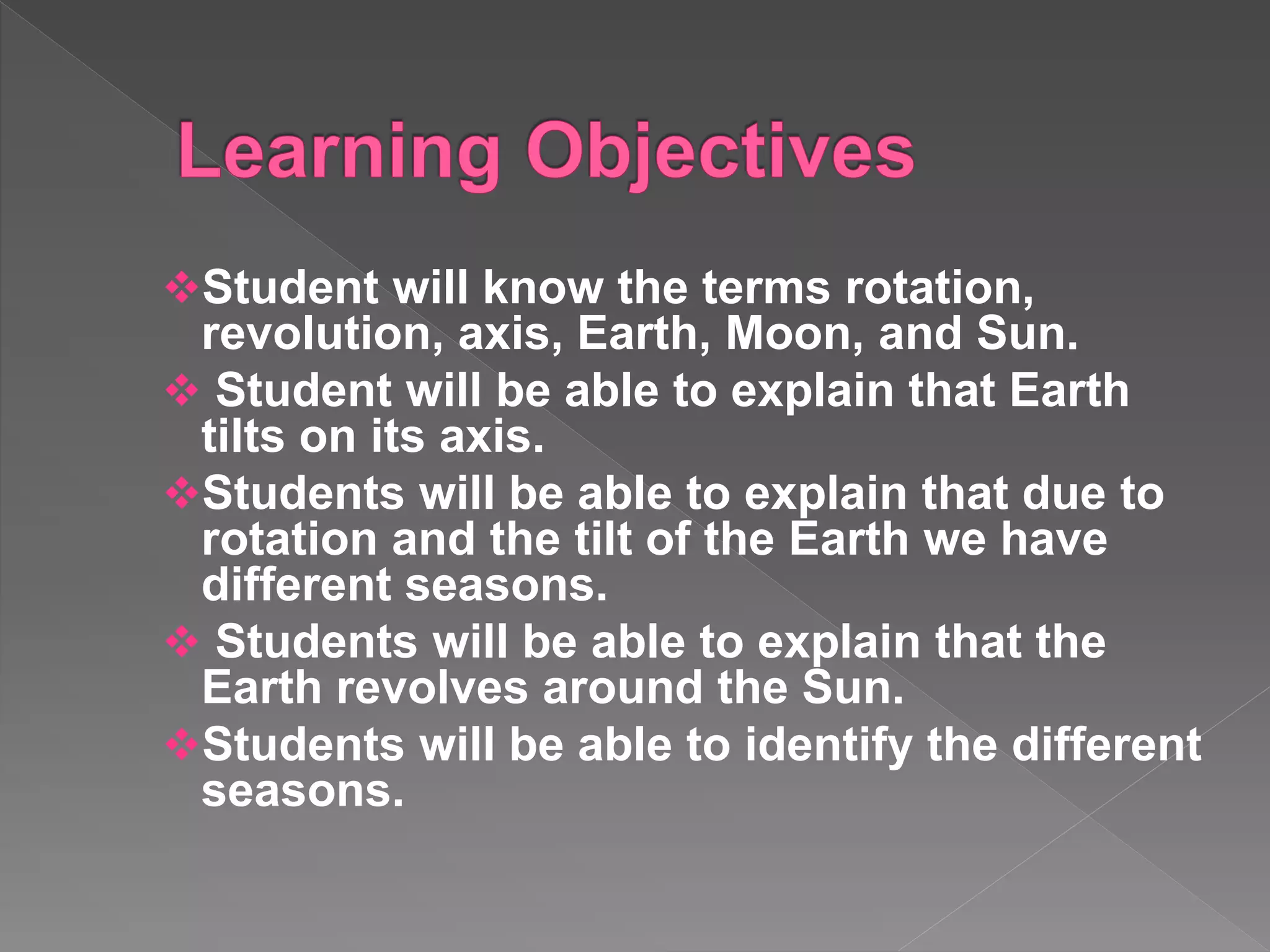 Motions of the earth presentation (1) | PPTX