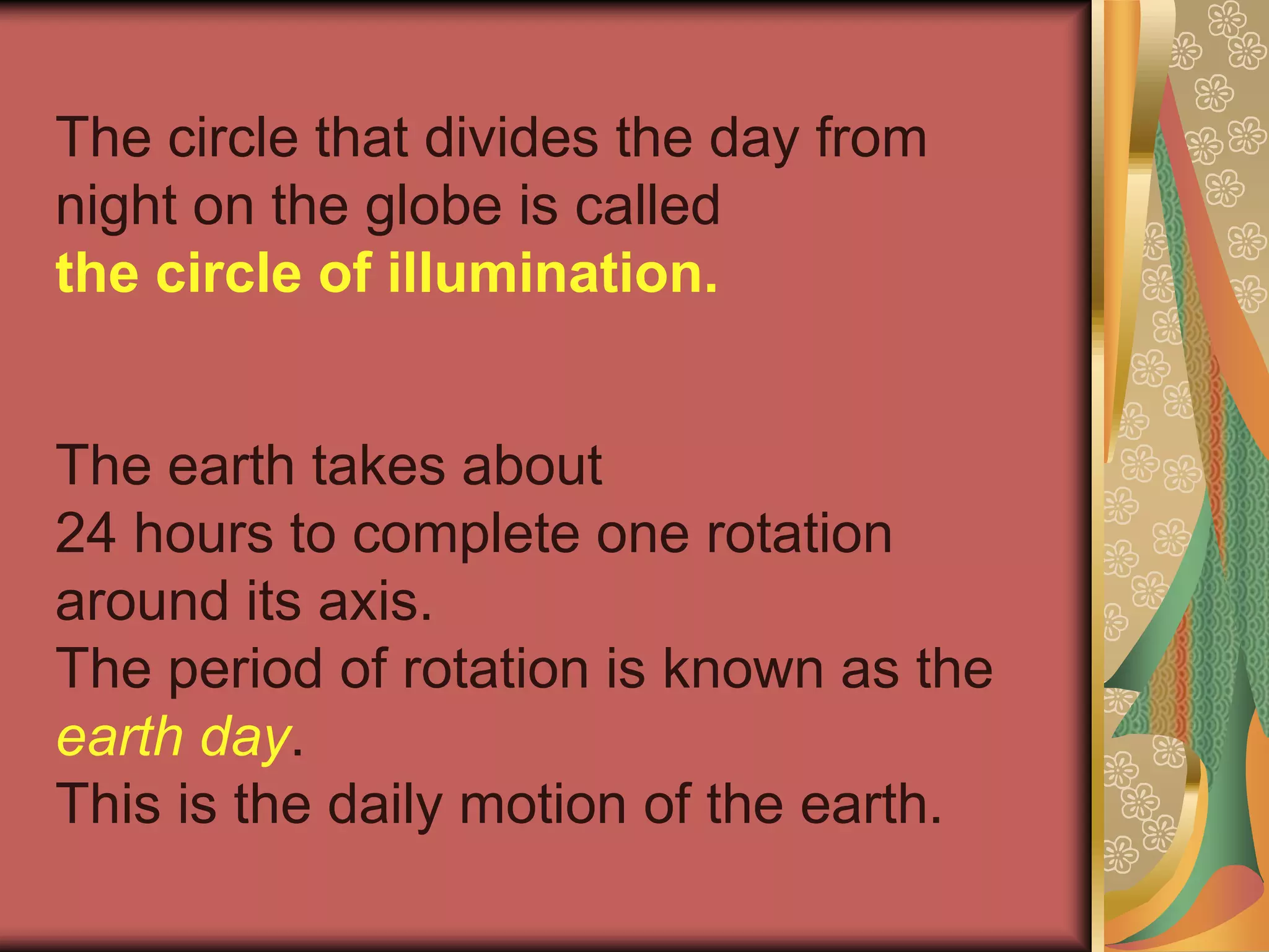 Motions of the earth Geography class 6 cbse | PDF