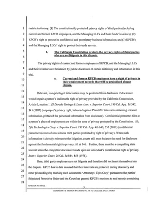 Kleiner Perkins Motion in Limine | PDF