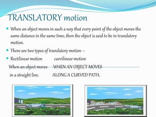 Motion, speed and velocity | PPTX