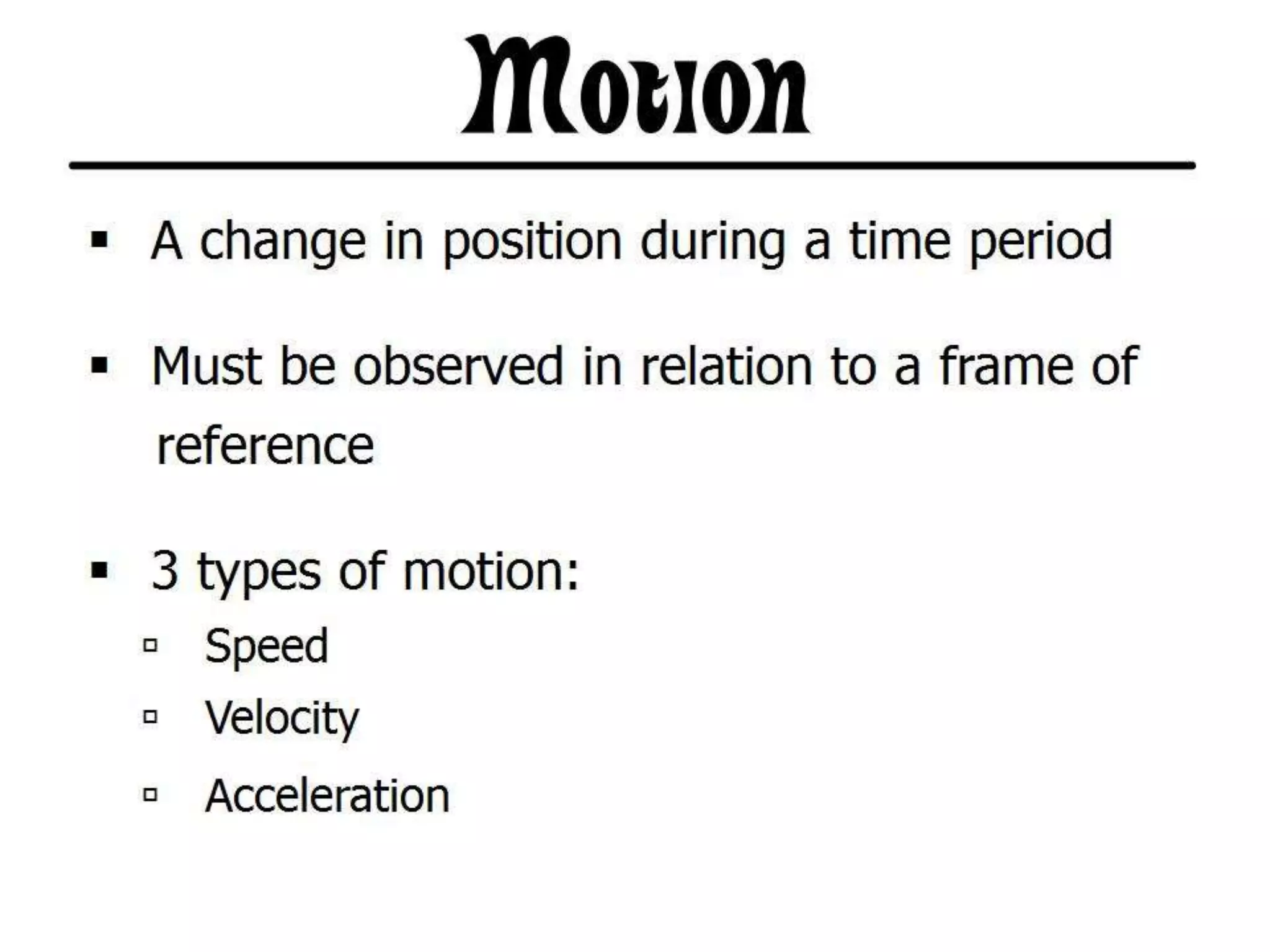 Motion, speed, and velocity | PPT