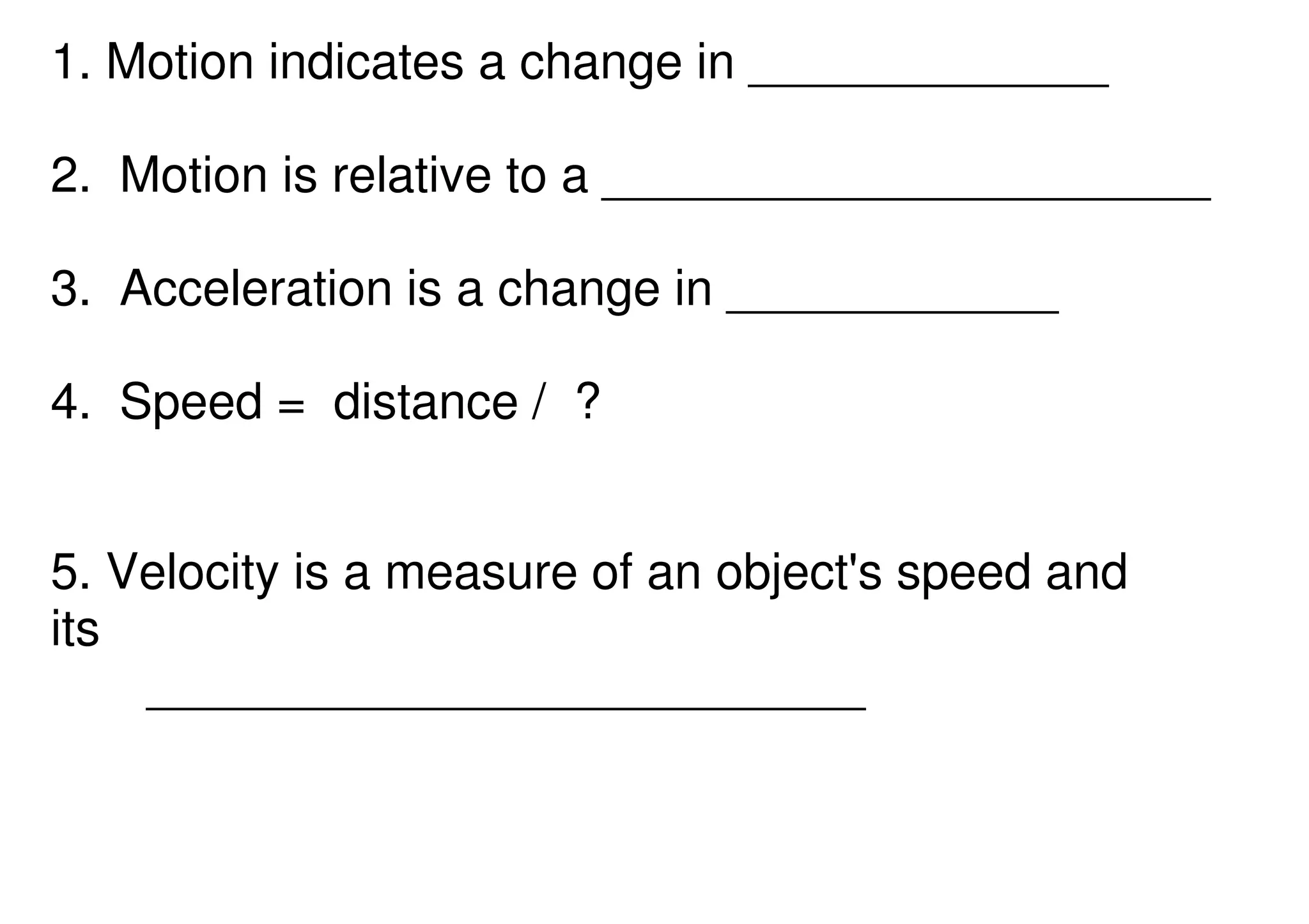 Motion speed velocity_ ppt. | PDF