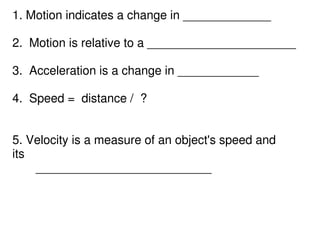 Motion speed velocity_ ppt. | PDF