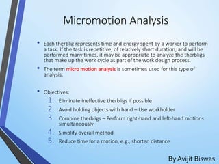 Motion study on shopfloor and design of work | PPTX