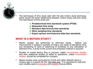 Motion & time study | PPT