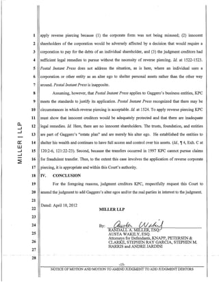 Motion to amend judgment points & authorities- signed | PDF