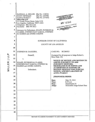 Motion to amend judgment points & authorities- signed | PDF