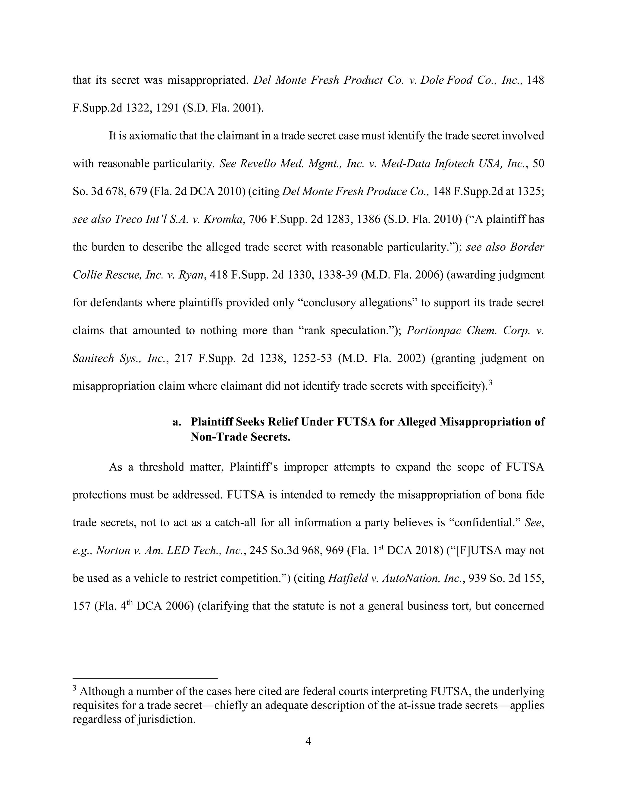 Motion to Dismiss - Trade Secrets & Tortious Interference Claims | PDF
