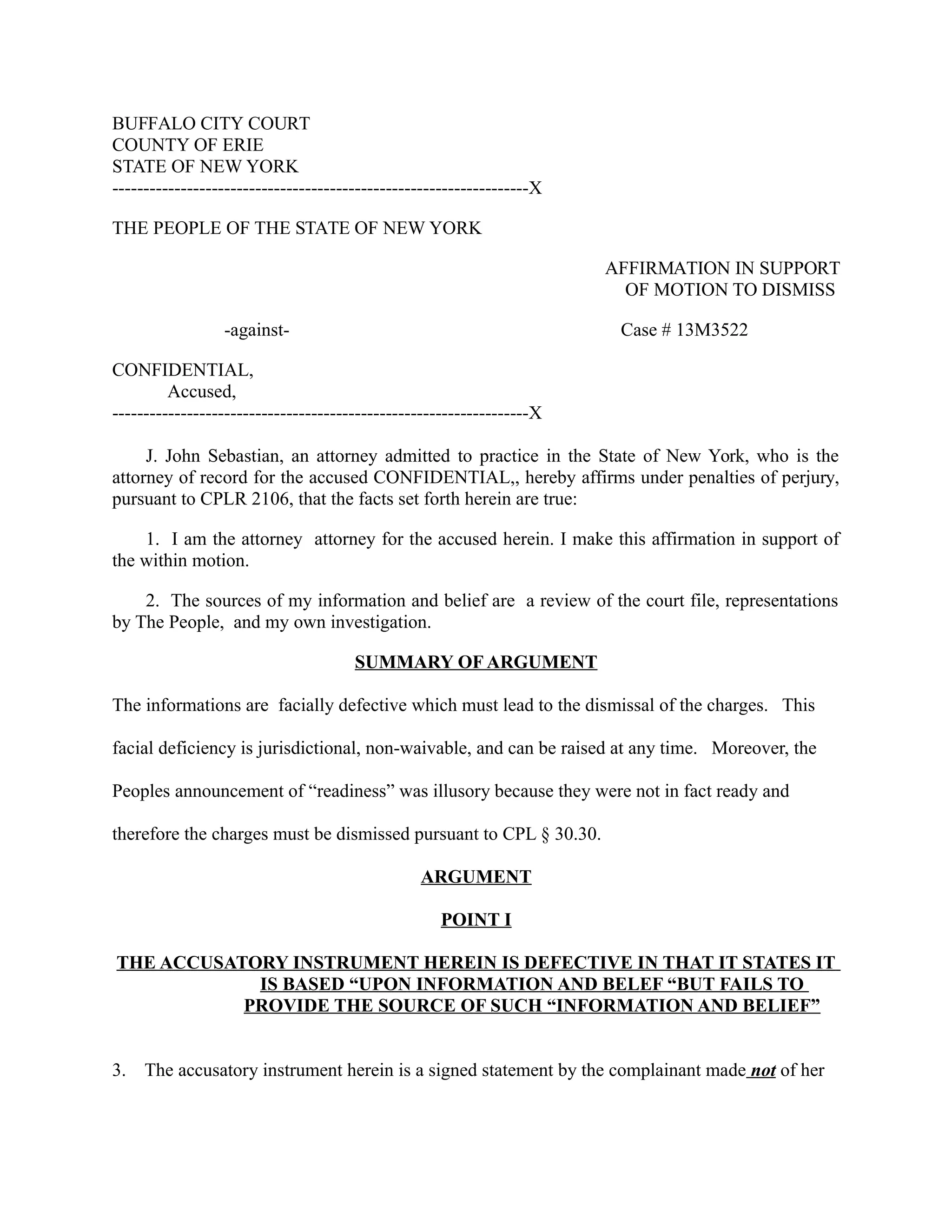 Motion to dismiss_defective_info-J JOHN SEBASTIAN ATTORNEY | ODT