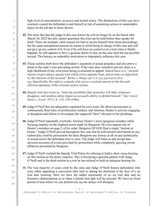 Motion to Reconsider Denial of Motion to Dismiss on Speedy Trial ...