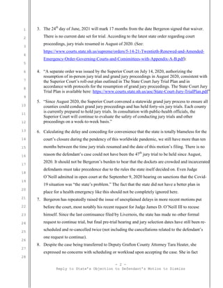 Defendant's Reply to State's Objection to Motion to Dismiss (Speedy ...