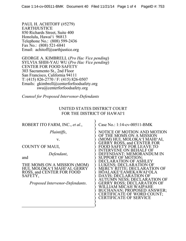 Motion to intervene cfs | PDF