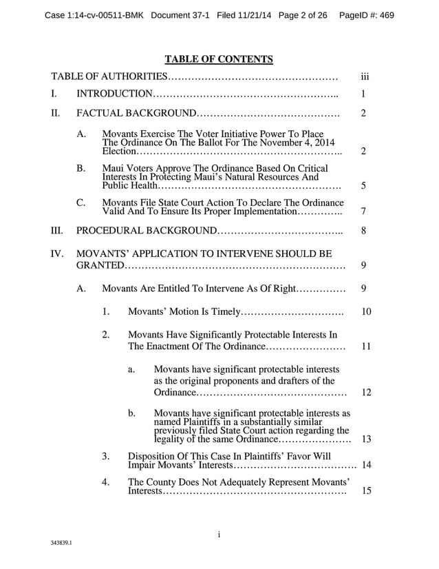 Motion to intervene SHAKA memo | PDF