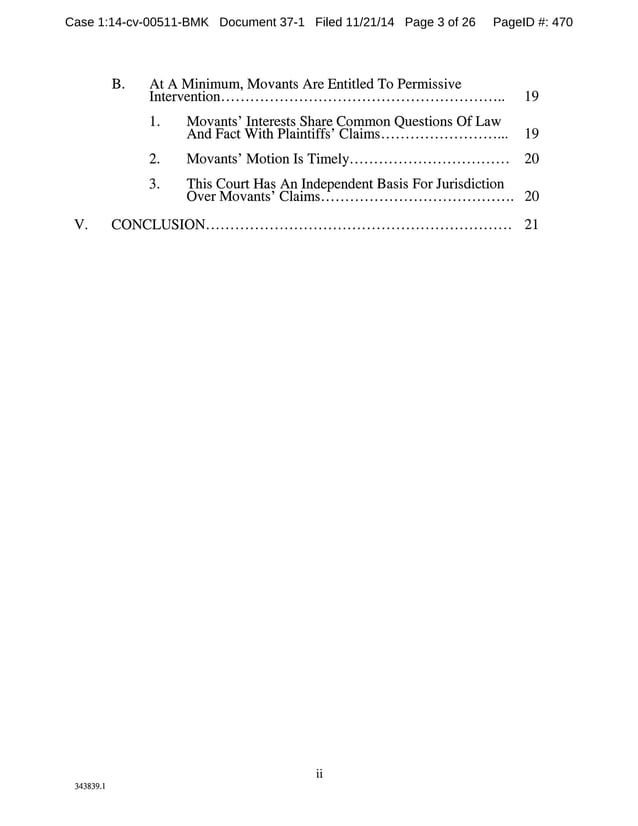 Motion to intervene SHAKA memo | PDF