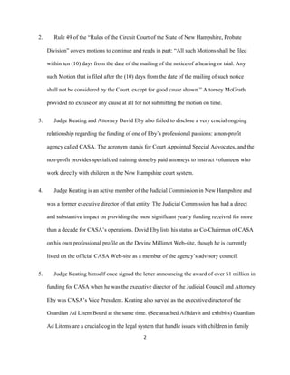 Motion to Disqualify Judge Christopher M. Keating | DOC