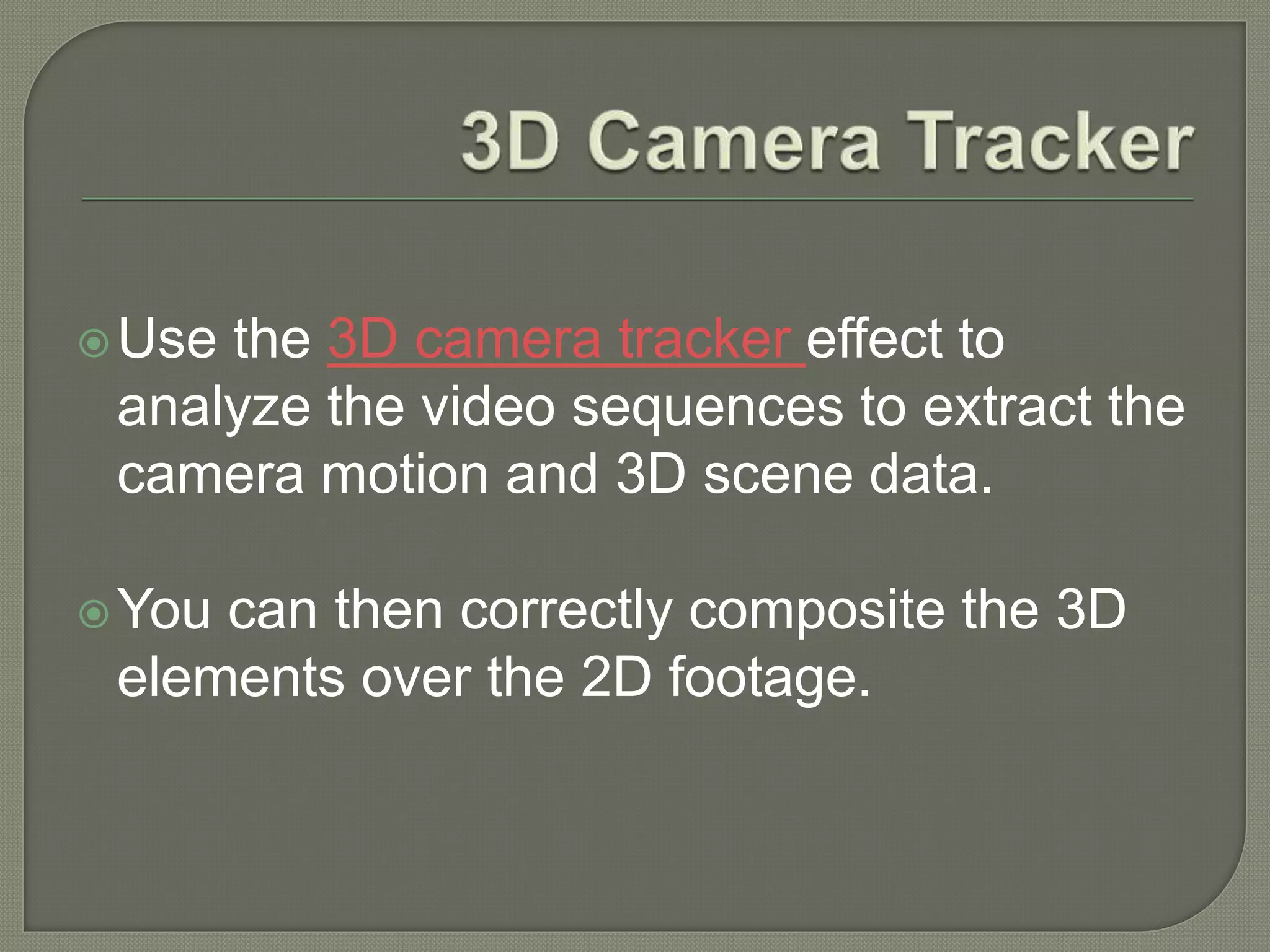Motion Track in After Effects | PPTX