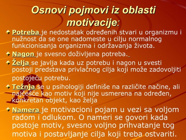Motivacija | PPT