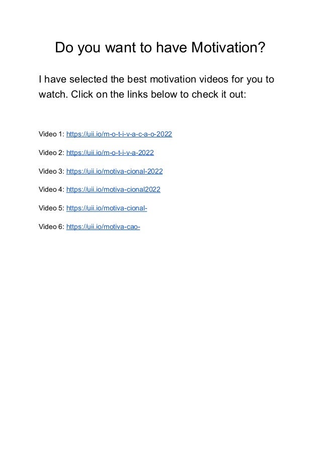 The motivation you need! | PDF