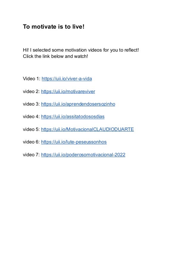 motivational videos | PDF