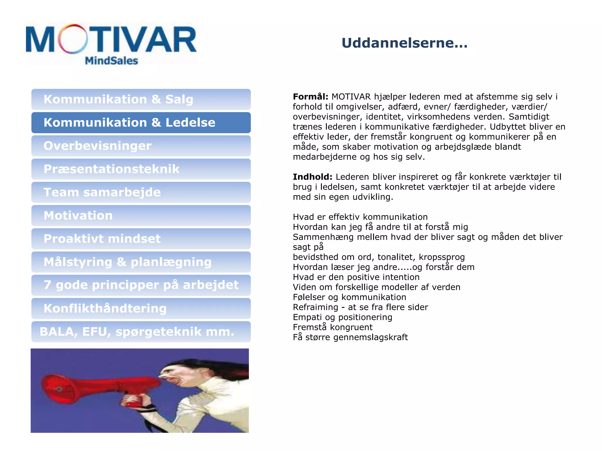 Motivar MindSales præsentation | PPTX