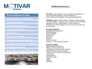 Motivar MindSales præsentation | PPTX