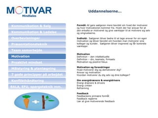 Motivar MindSales præsentation | PPTX