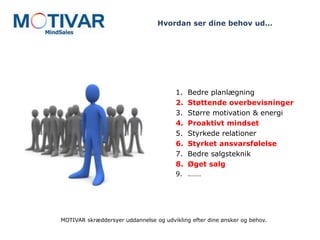 Motivar MindSales præsentation | PPTX