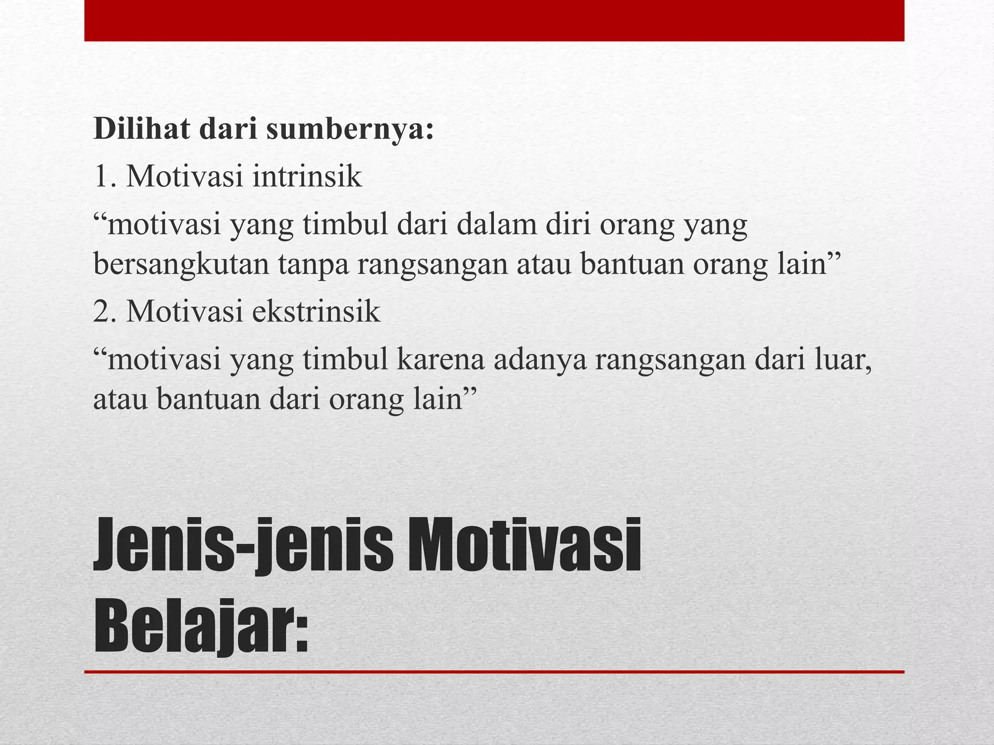 Motivasi belajar | PPT