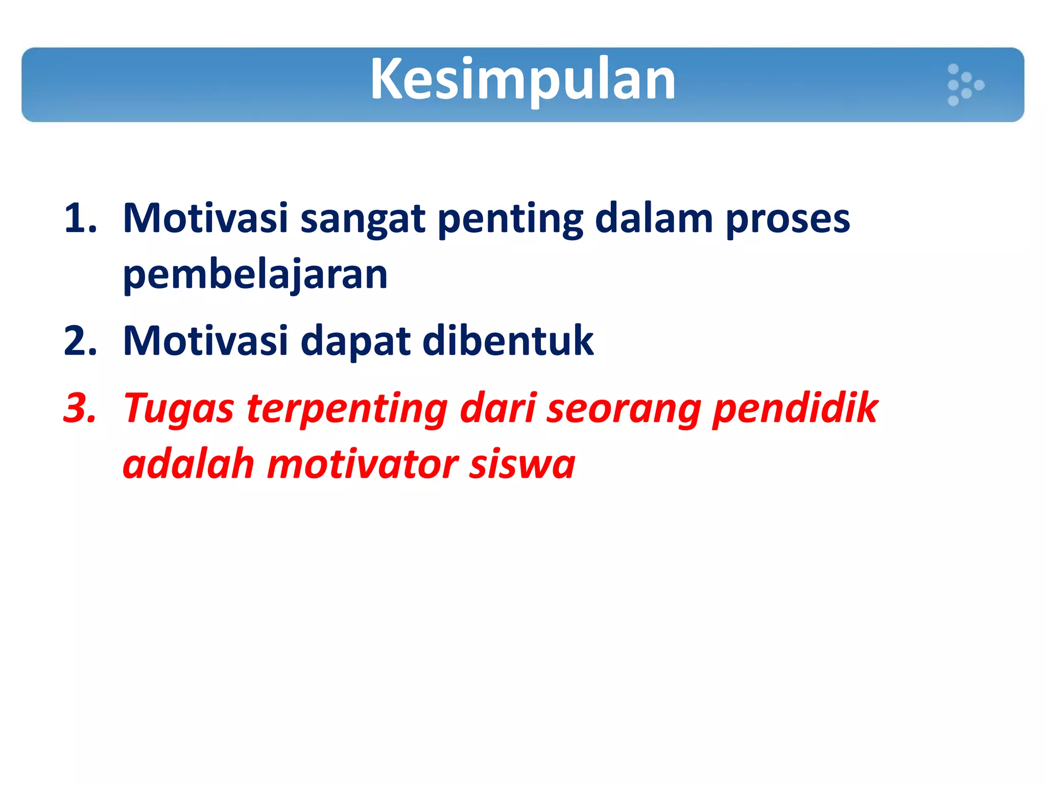 Motivasi Belajar | PDF
