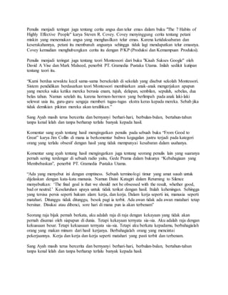 Motivasi belajar anak | DOCX