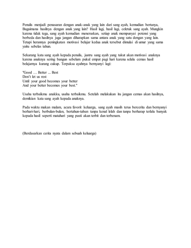 Motivasi belajar anak | DOCX