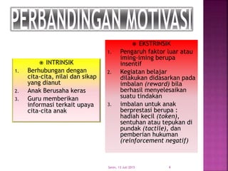 MOTIVASI BELAJAR ANAK USIA DINI | PPTX
