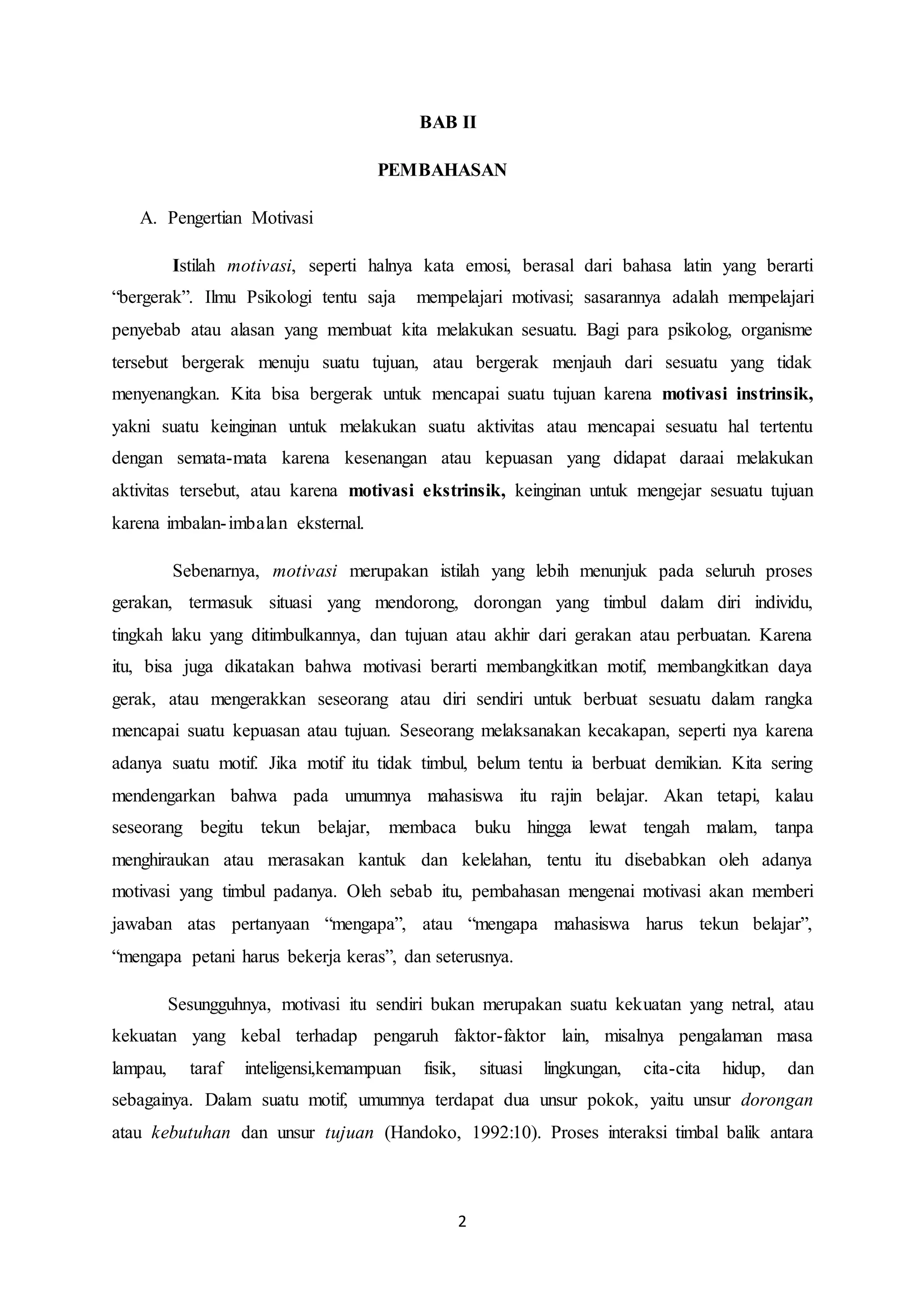 Motivasi berprestasi | PDF