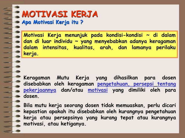 Motivasi kerja | PPSX