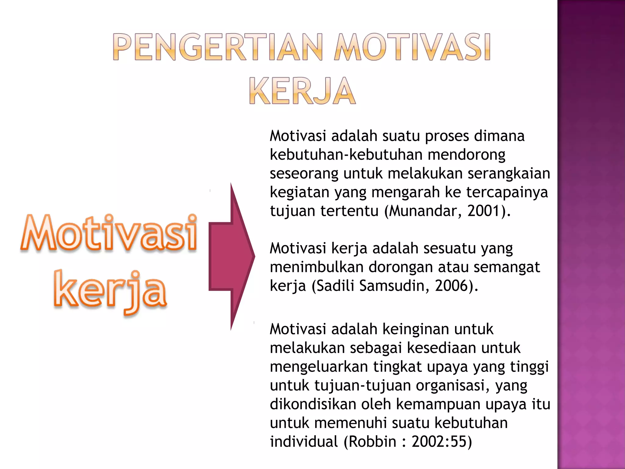 Motivasi kerja PPT | PPT