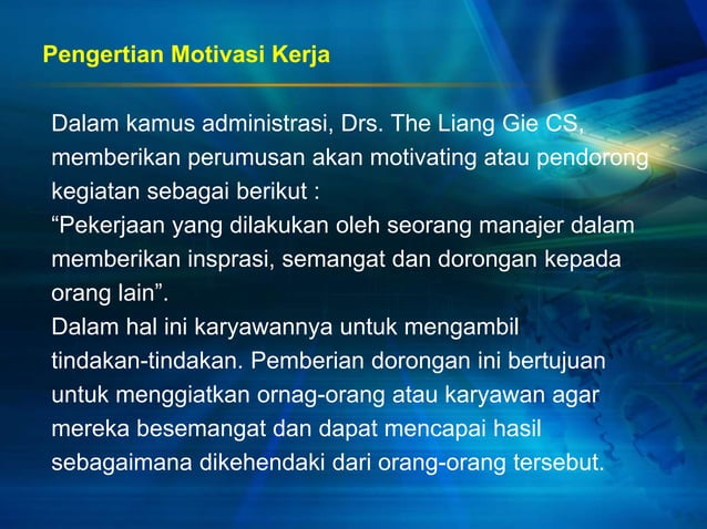Motivasi kerja | PPTX