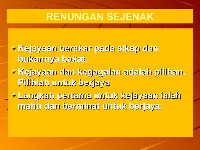 Motivasi menuju kejayaan | PPT